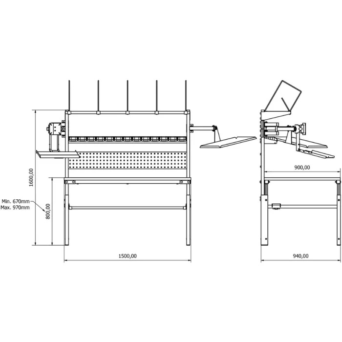 Masa de ambalare Package Line, W1500xD940mm, BD.2520.1503 – BancDeLucru.ro